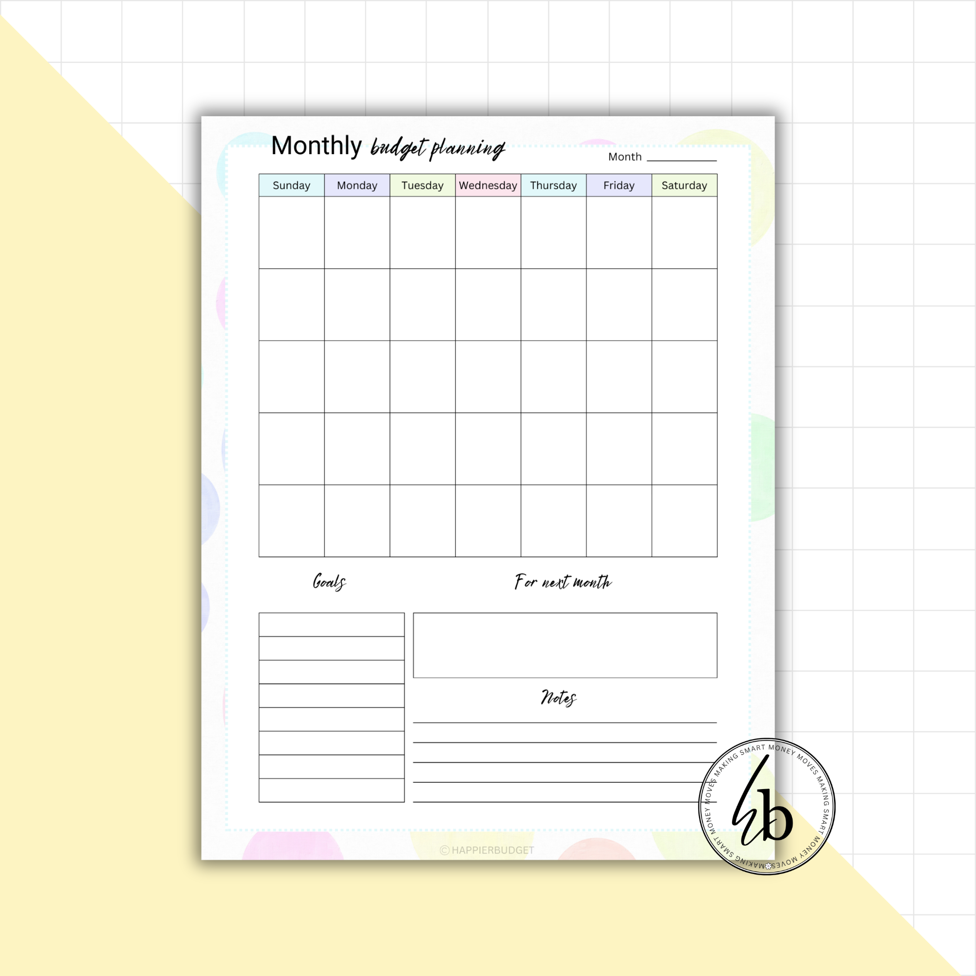 Free Budget Planner for 2025